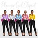 African American Planner Girl Clipart Bundle, Office Girl Clipart ...