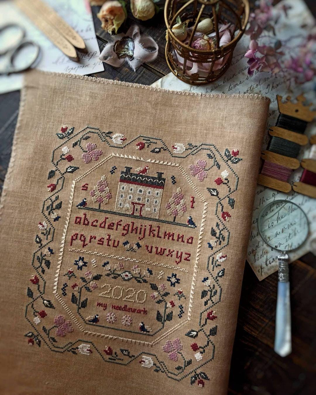 Glare of the Sun Sampler Cross Stitch Pattern: Primitive Design PDF by ...