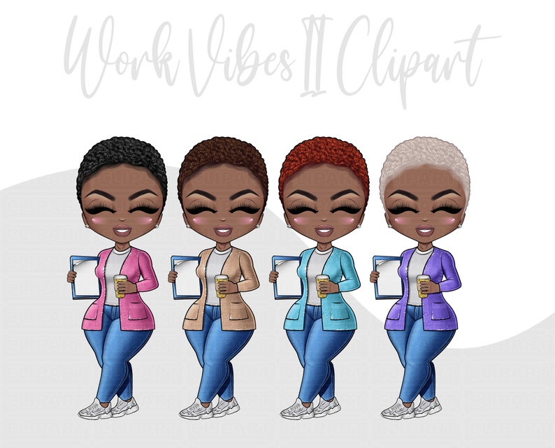 African American Teacher Clipart Bundle - Back to School Clipart ...