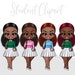 Student Clipart Bundle African American Girl PNG, Back to School PNG ...