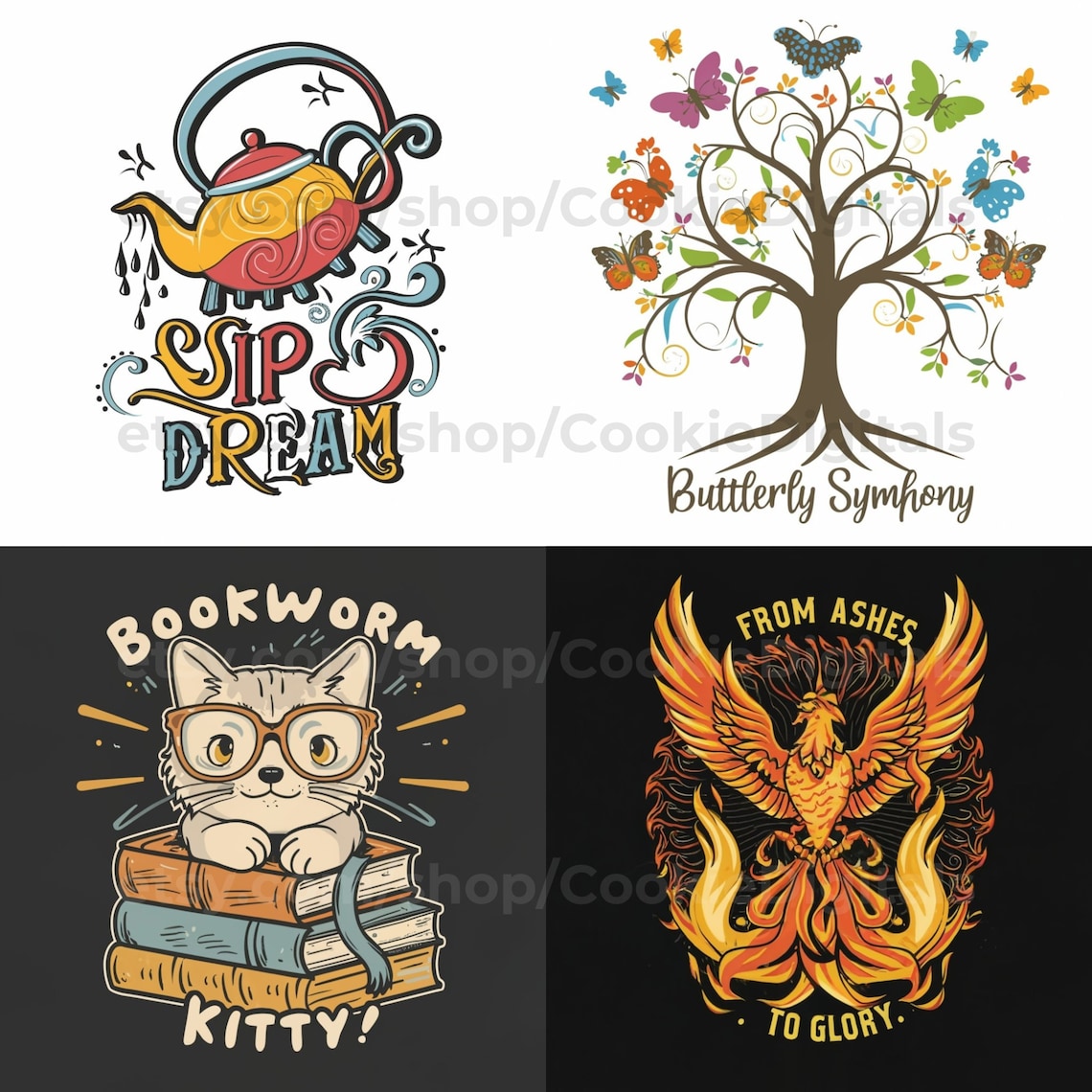 200 Prompts for T-shirt Design Generation Graphic Typography Prompts ...