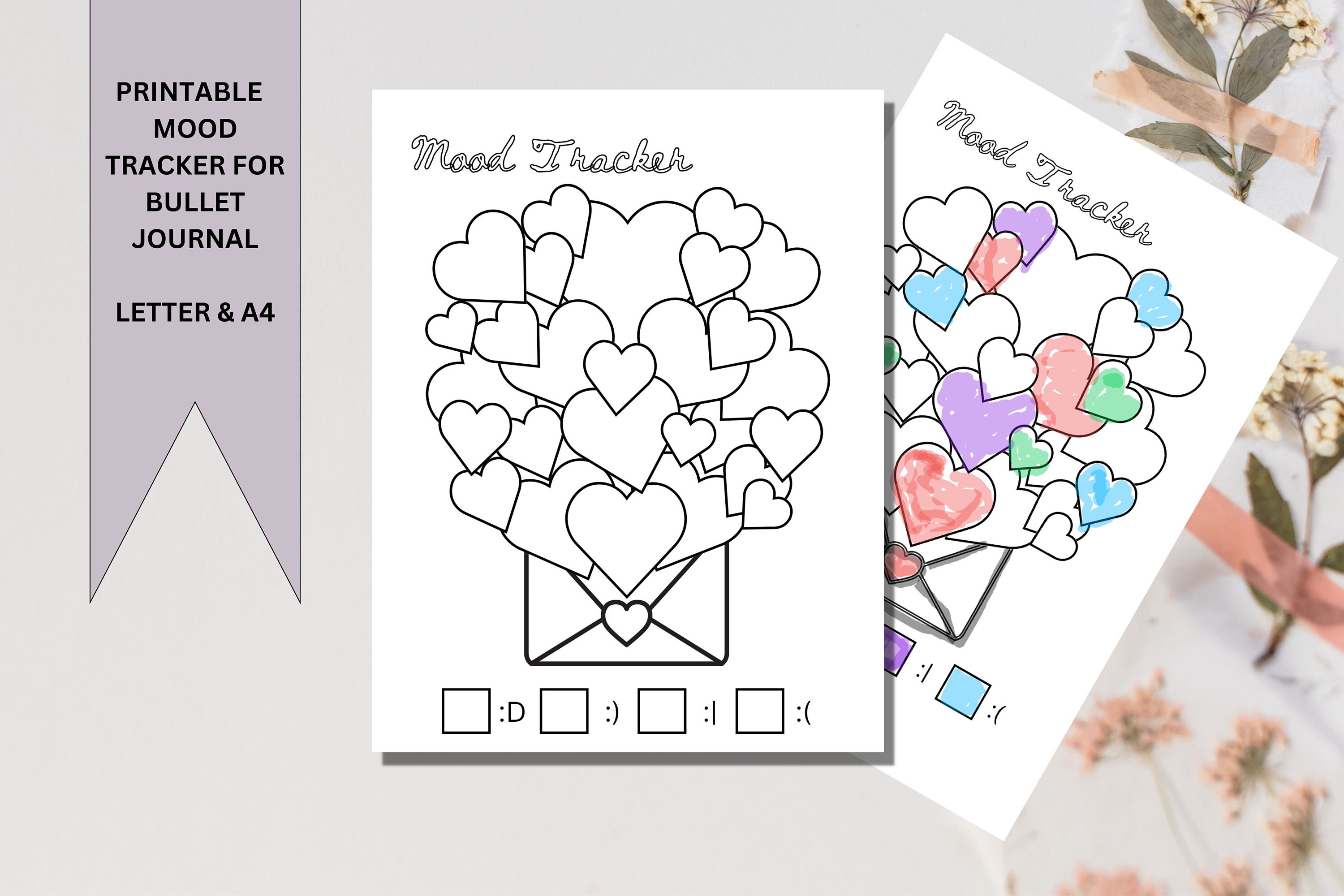 Valentine's Day Mood Tracker, Heart Mood Tracker for Valentine'sday ...