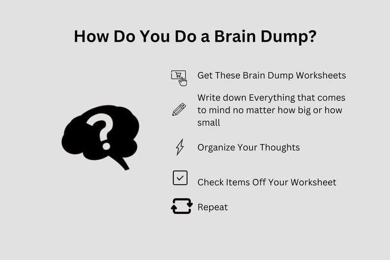Brain Dump Printable ADHD Journal Pages, Brain Dump Productivity ...