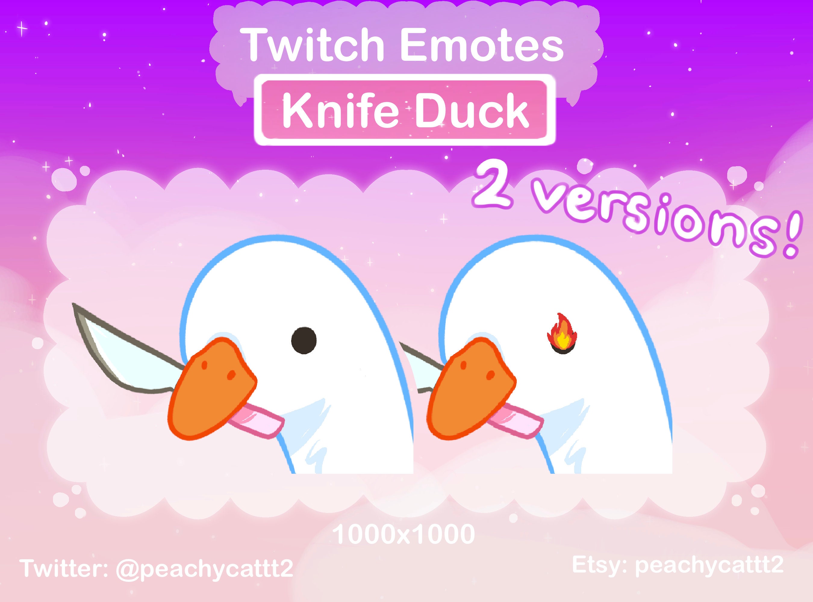 Knife Duck Emote, Quack Attack for Awesome Streamers on Twitch, Discord ...