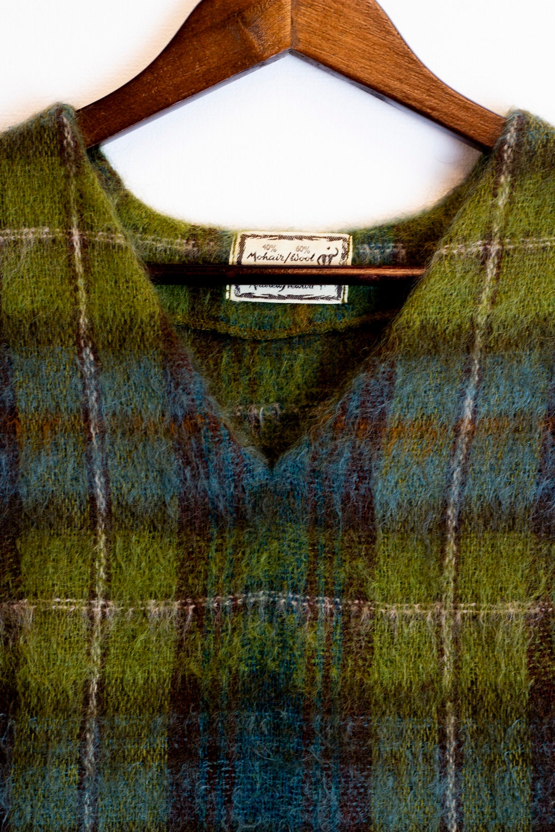 Vintage Scottish Mohair Wool Vest - Etsy