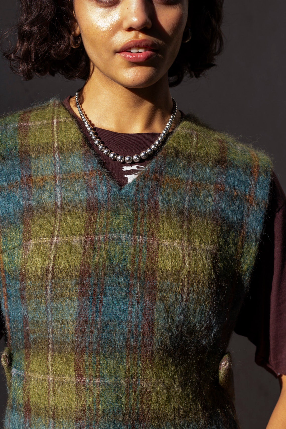 Vintage Scottish Mohair Wool Vest - Etsy