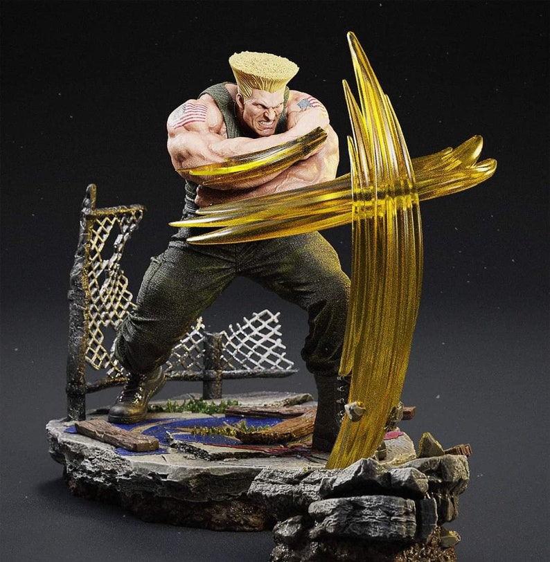 Guile, Street Fighter, Inspired, Statue, 3d Print, Resin Printed - Etsy