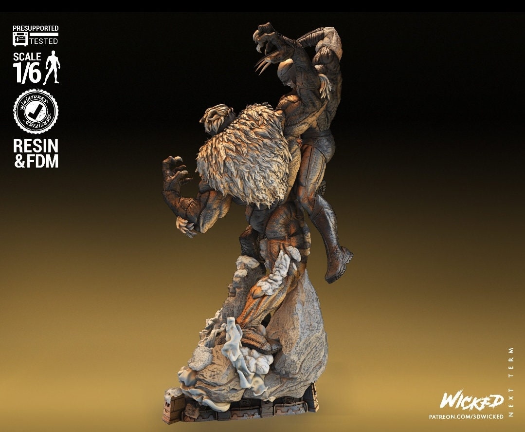 Wolverine, Logan, Weapon X, Sabretooth, Diorama, Statue, 3d Print ...