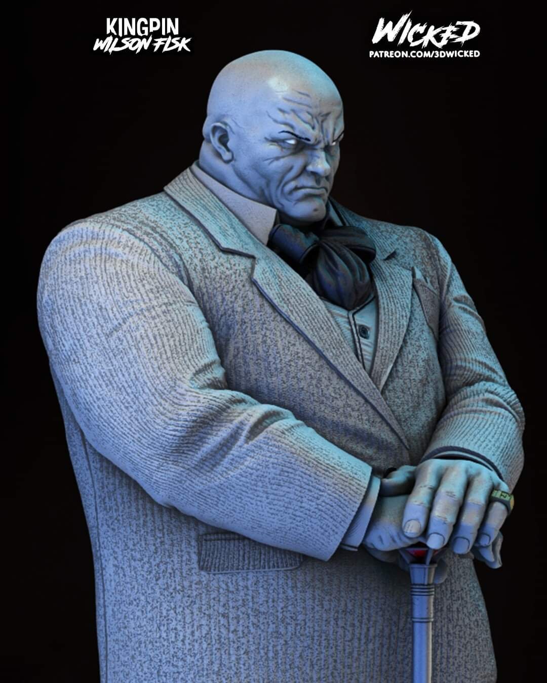 Kingpin Statue 3d Print Resin Printed 3d Printing Service - Etsy