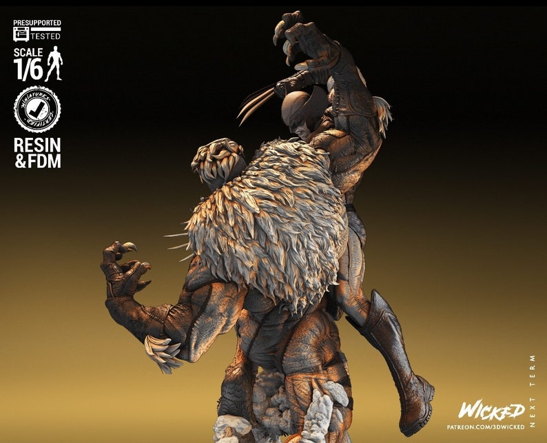 Wolverine, Logan, Weapon X, Sabretooth, Diorama, Statue, 3d Print ...