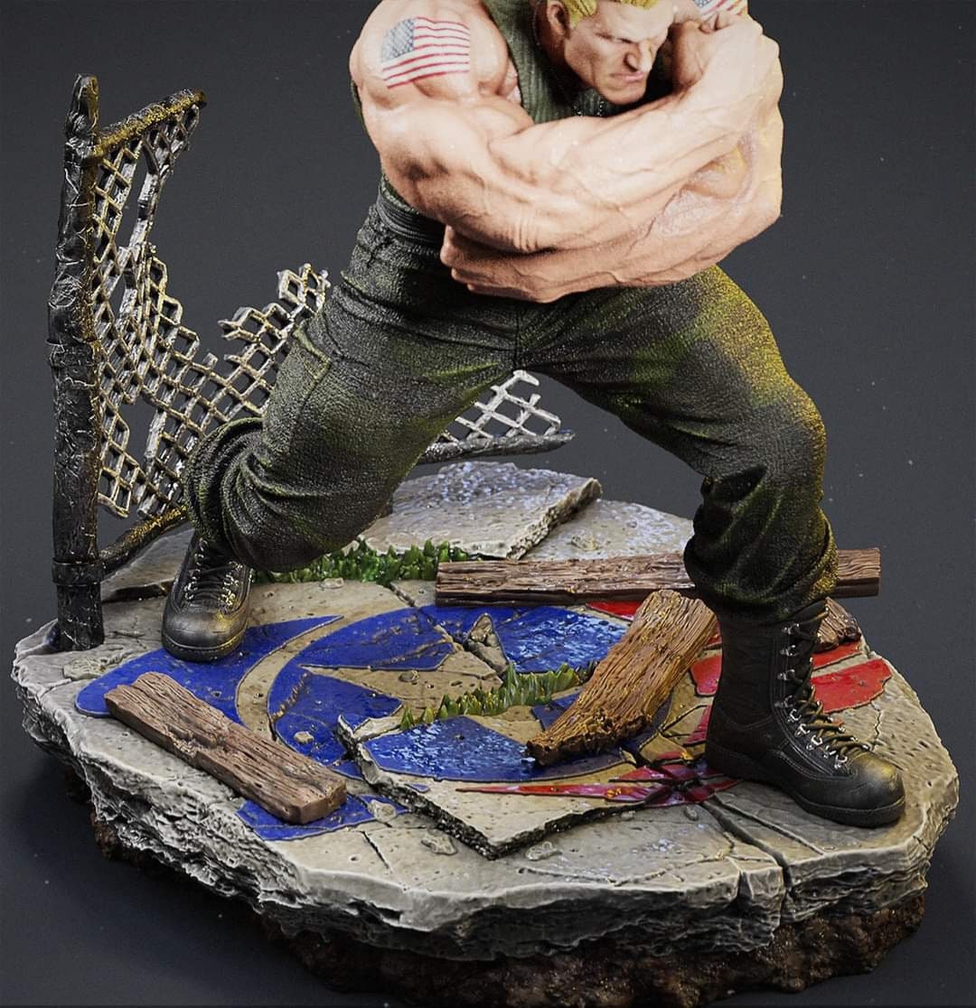 Guile, Street Fighter, Inspired, Statue, 3d Print, Resin Printed - Etsy