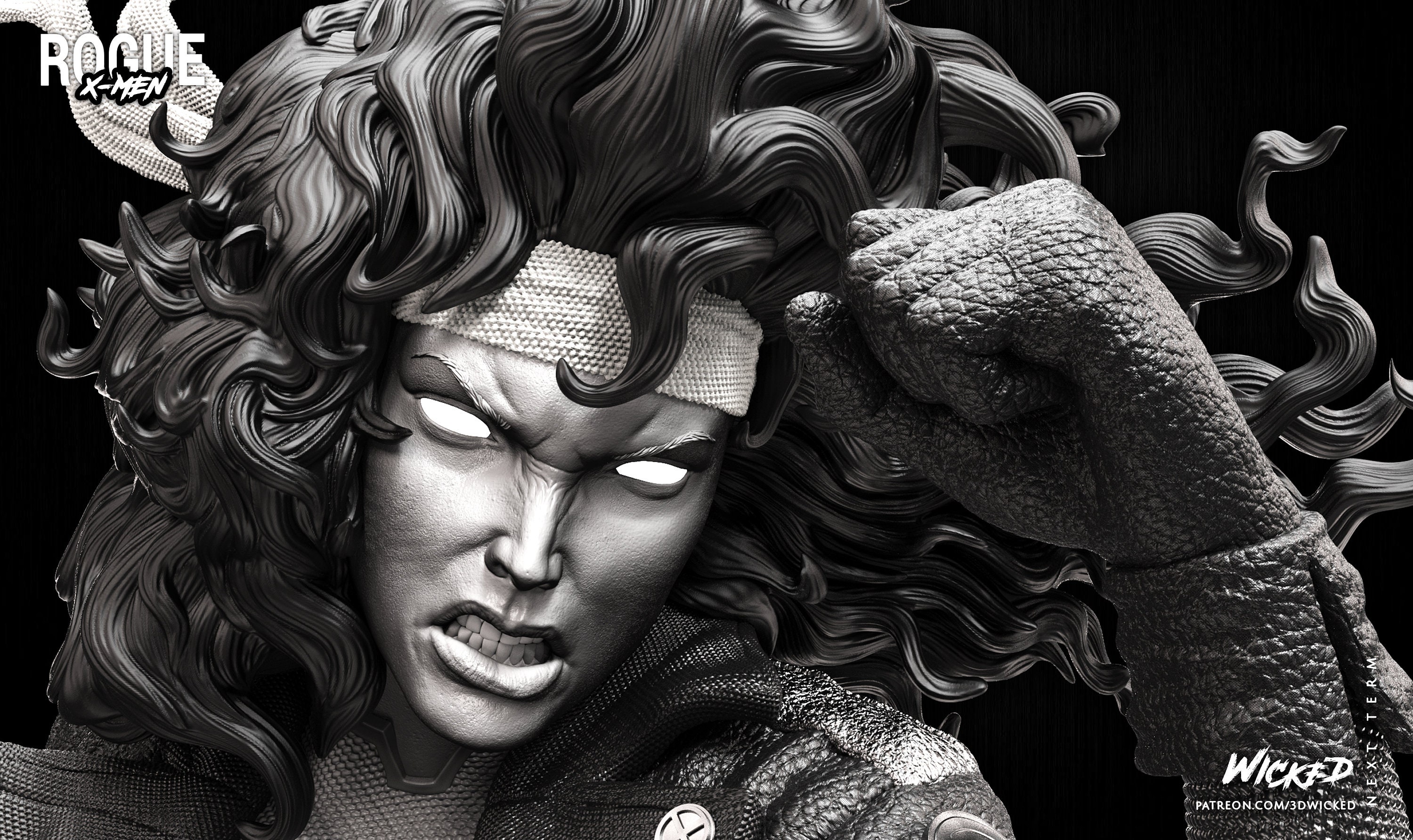 Rogue, X-men, Statue, 3d Print, Resin Printed - Etsy