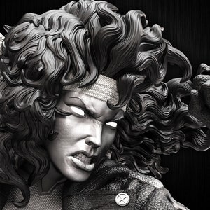 Rogue, X-men, Statue, 3d Print, Resin Printed - Etsy