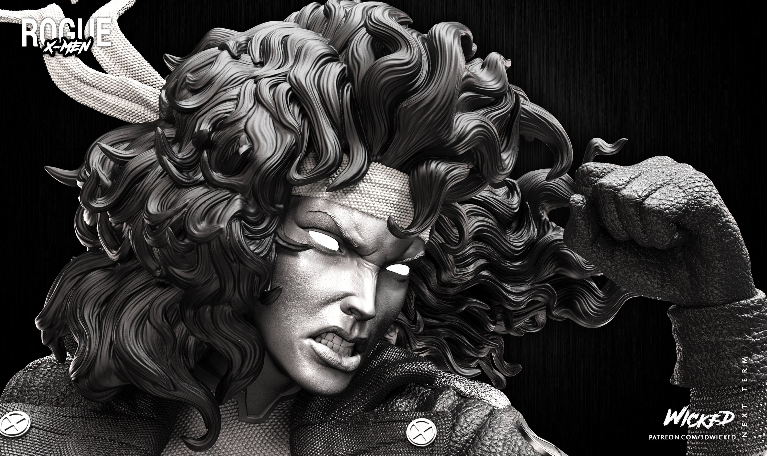 Rogue, X-men, Statue, 3d Print, Resin Printed - Etsy
