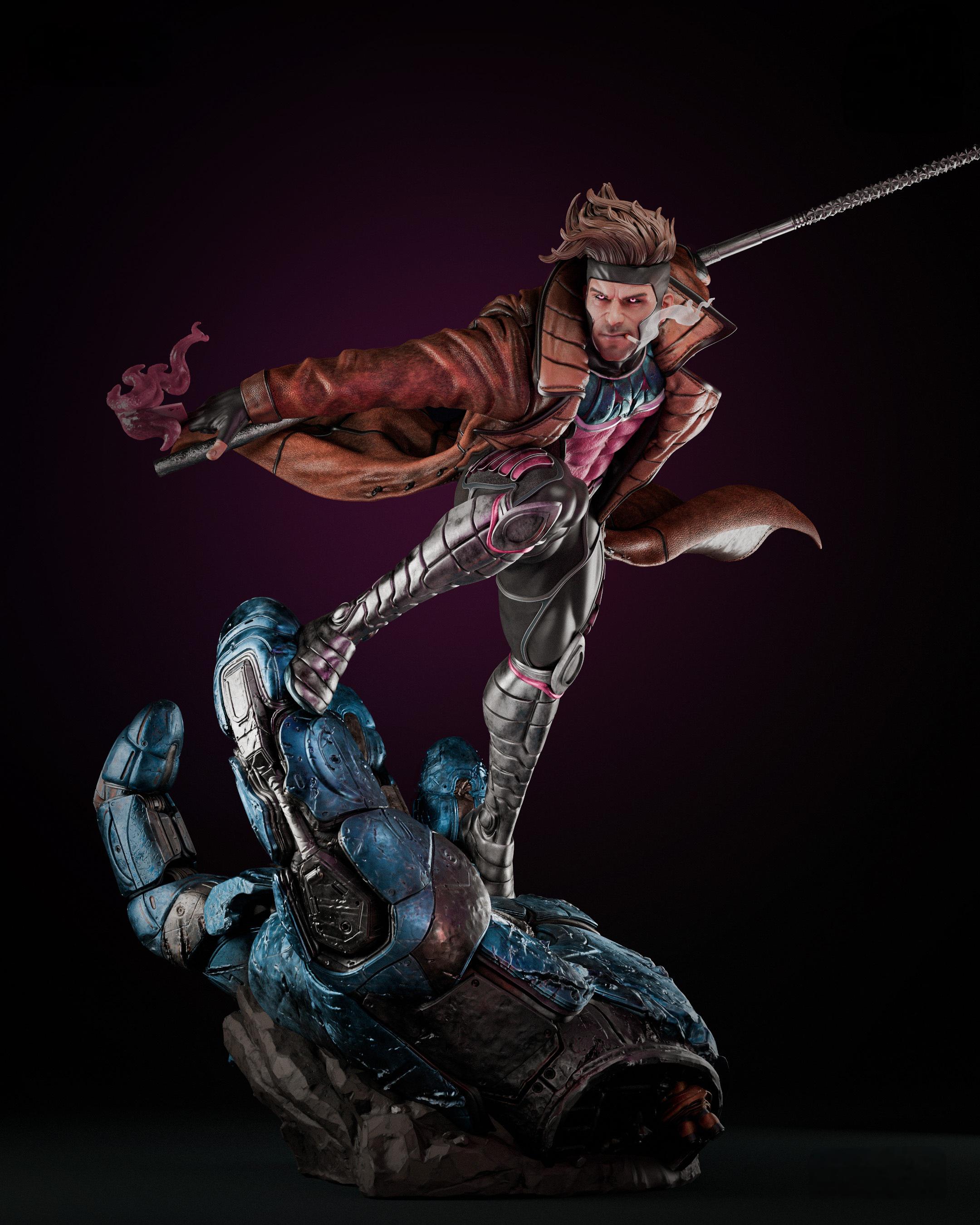 Gambit, Statue, 3d Print, Resin Printed, X-men, 3d Printing Service ...