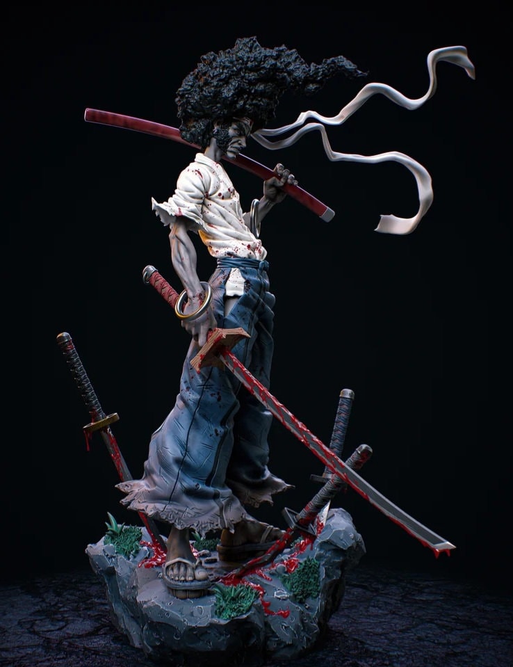 Afro Samurai, Statue, 3d Print, Resin Printed, Anime, 3d Printing ...