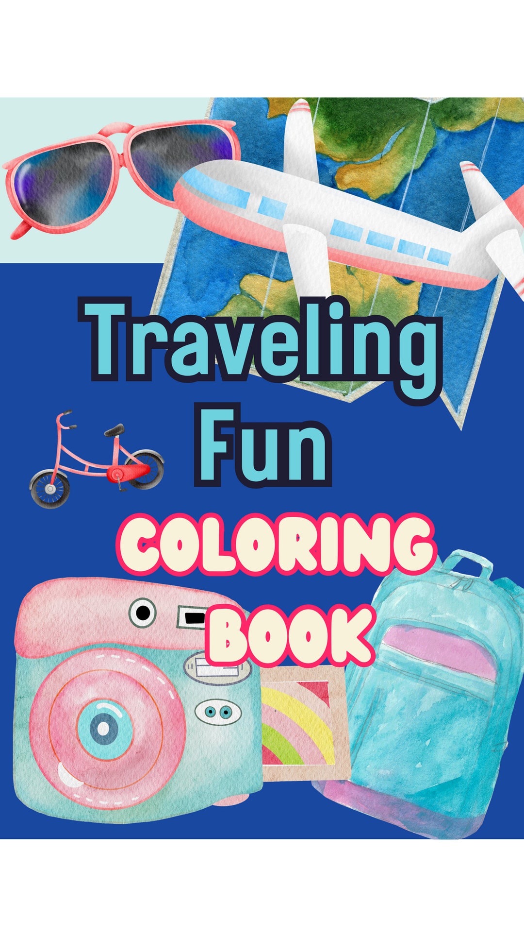 Travel Coloring Book Instant Download - Etsy