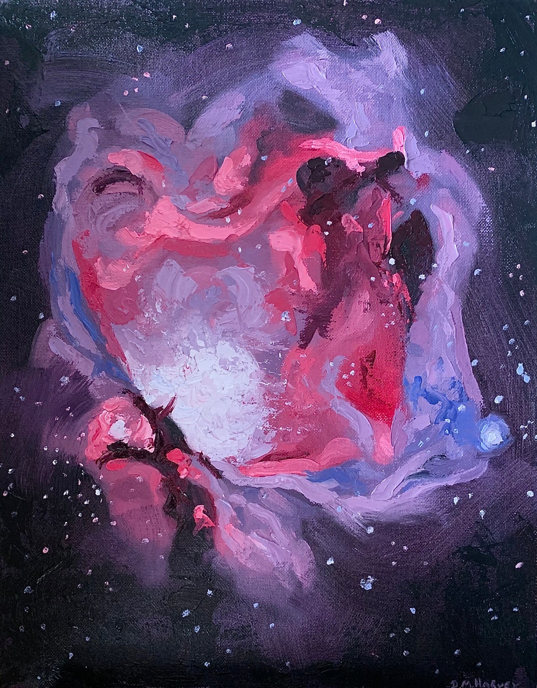 Orion Nebula Original Space Oil Painting Medium - Etsy