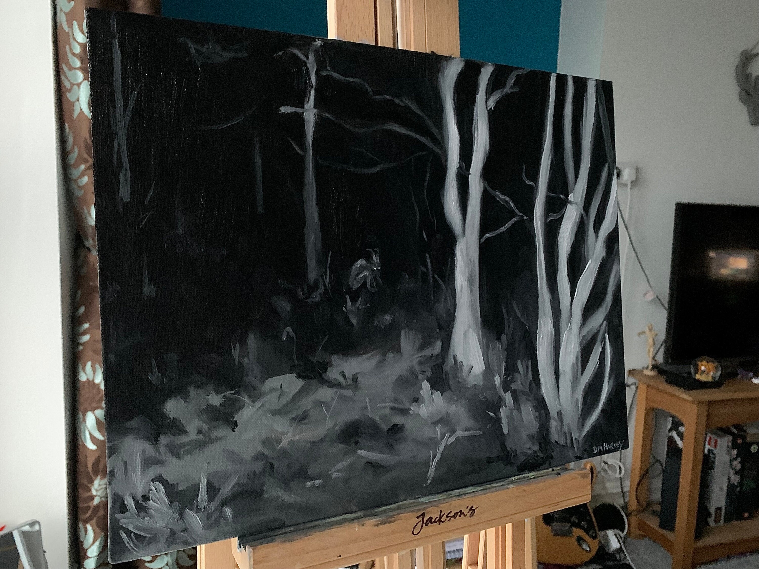 Skinwalker in the Woods Oil Painting - Etsy