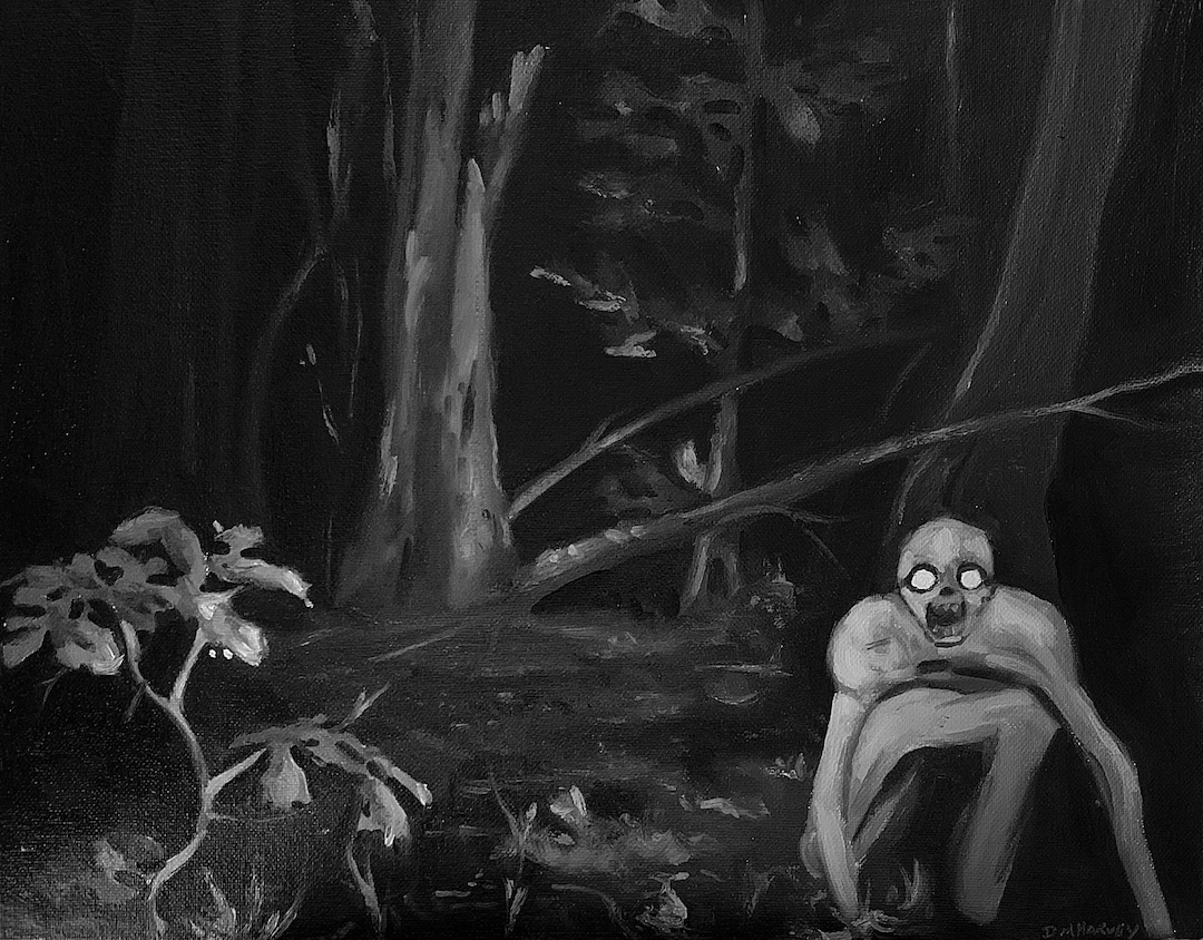 The Rake Original Skinwalker Horror Oil Painting Small - Etsy