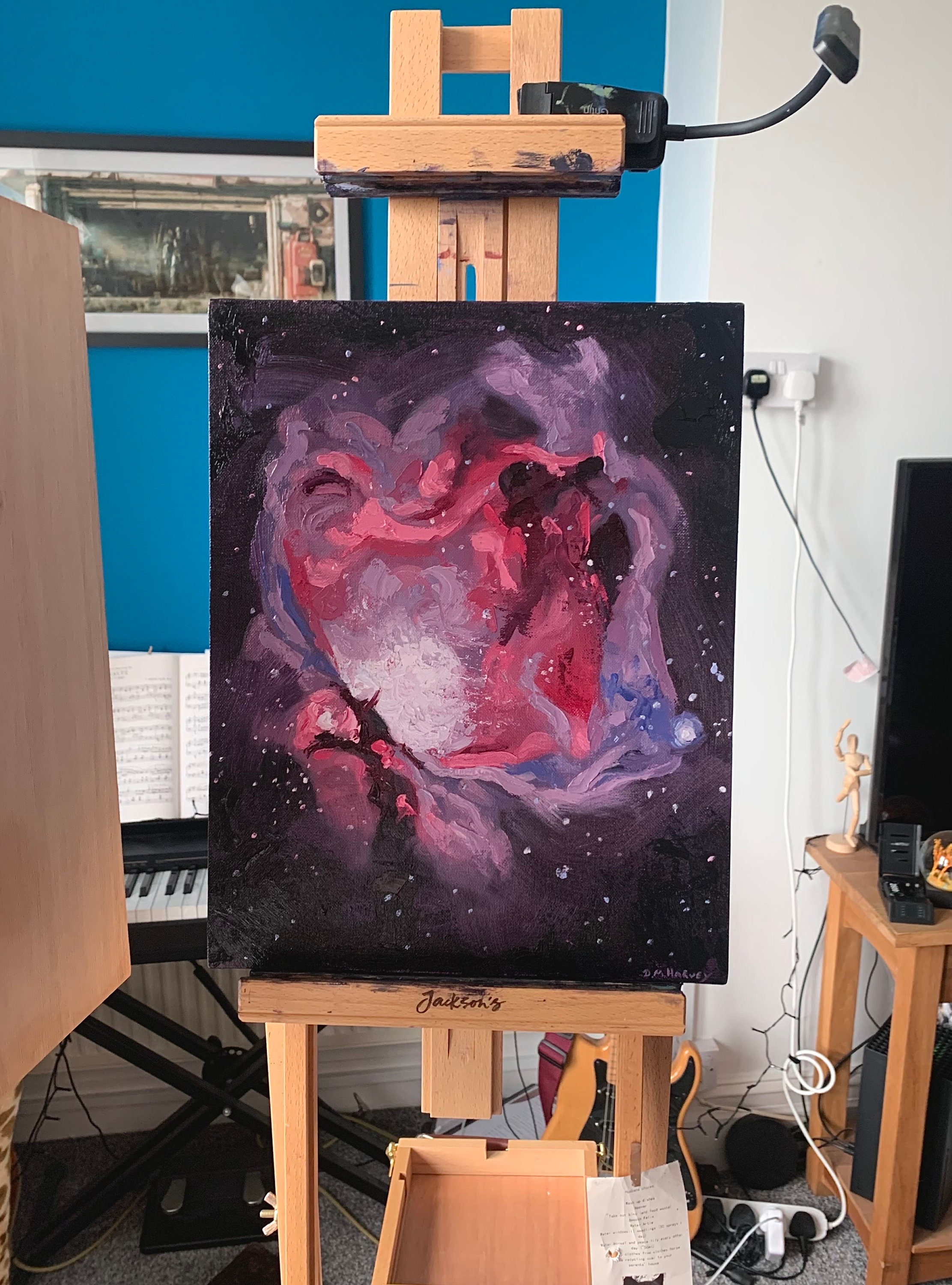 Orion Nebula Original Space Oil Painting Medium - Etsy