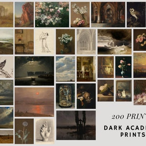 Dark Academia Wall Decor Mega Bundle of 200 Prints Cottagecore Prints ...