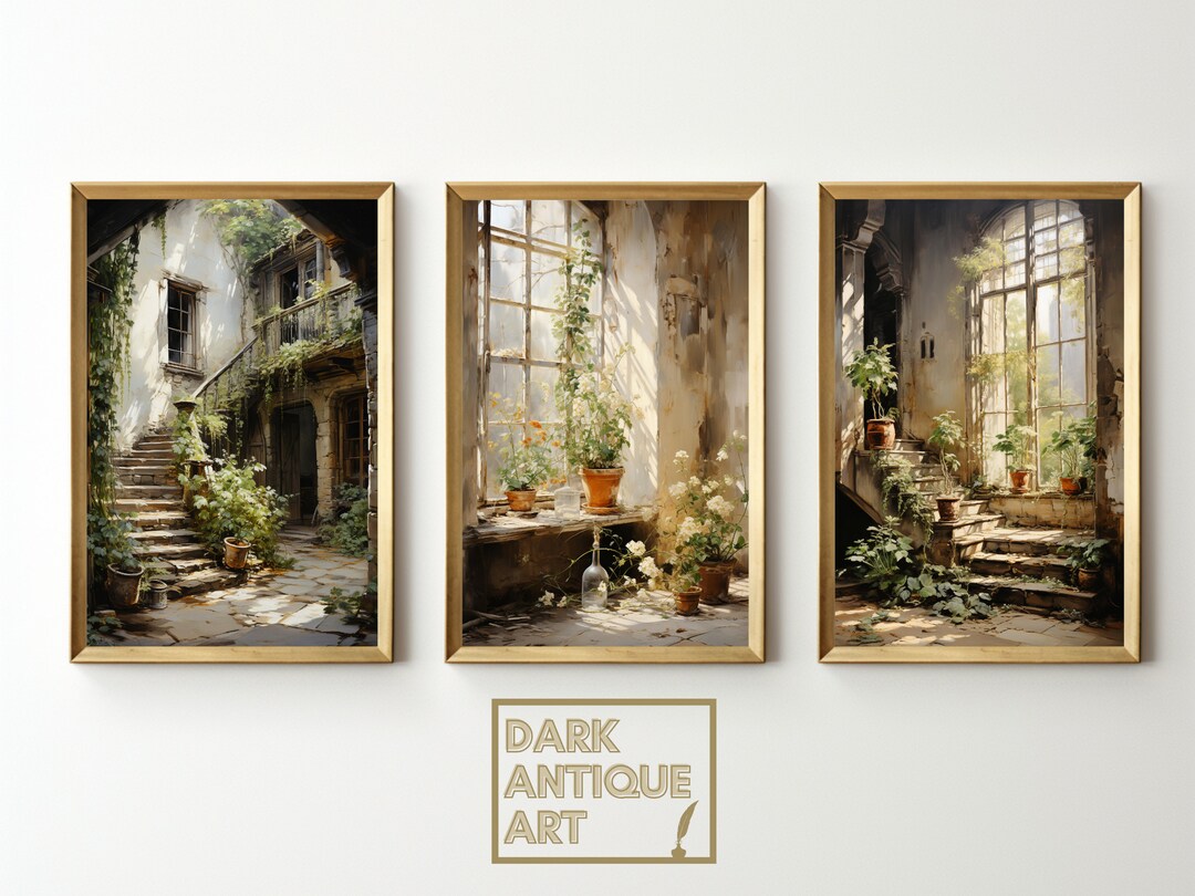 Overgrown Botanical Dark Cottagecore Prints Set of 3 Digital - Etsy