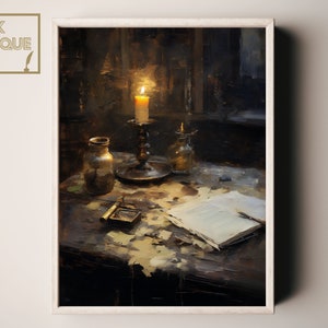 Dark Academia Wall Art Gothic Library Print Set of 6 Printable - Etsy