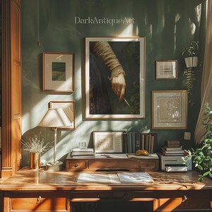 Elegant Dark Academia Printable, Vintage Painting Inspired Wall Art ...