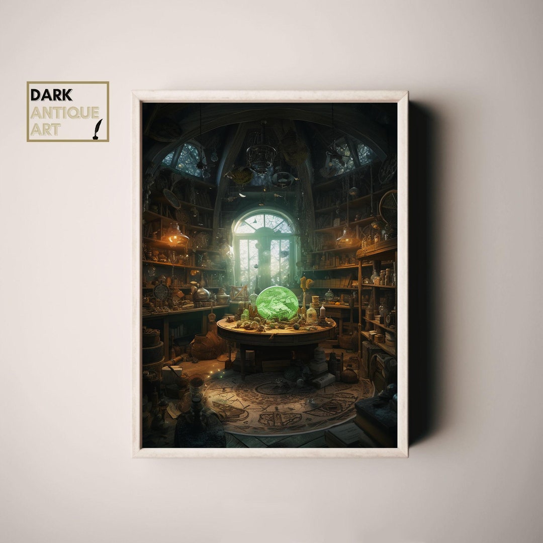 Old Laboratory Print Dark Academia Decor Witch Wall Decor - Etsy