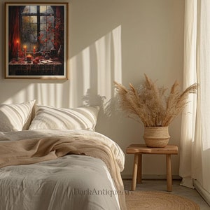 Dark Academia Window Art Gothic Decor Printable Dark Window Wall Art ...