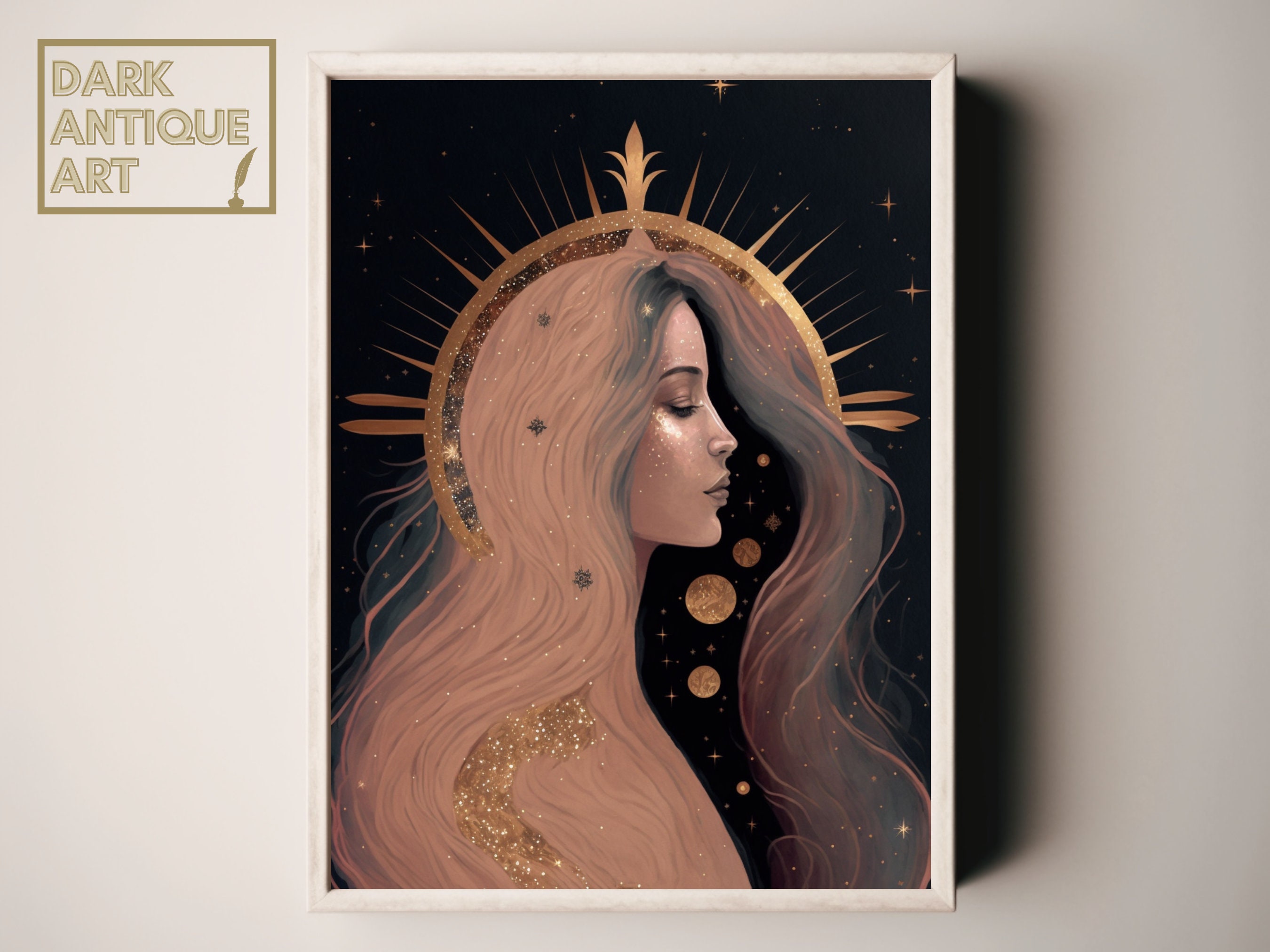 Celestial Goddesses Digital Print Witch Decor Celestial - Etsy