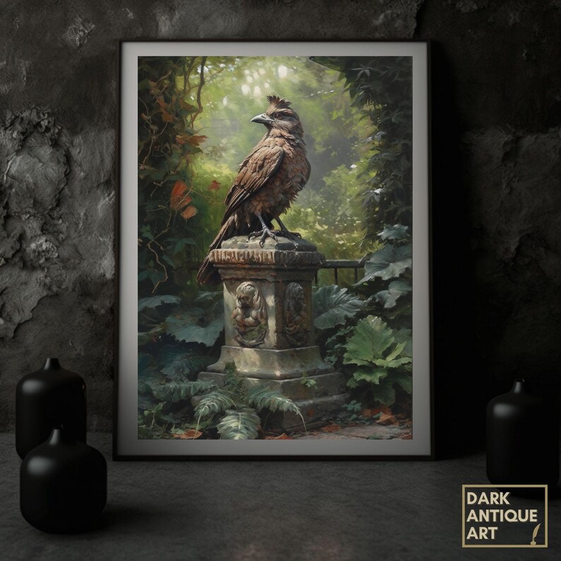 Bird, Cottagecore Oil Painting, Fairycore Print, Wild Life Wall Art ...