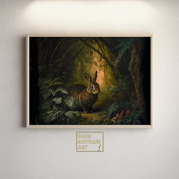 Rabbit Oil Painting - Etsy