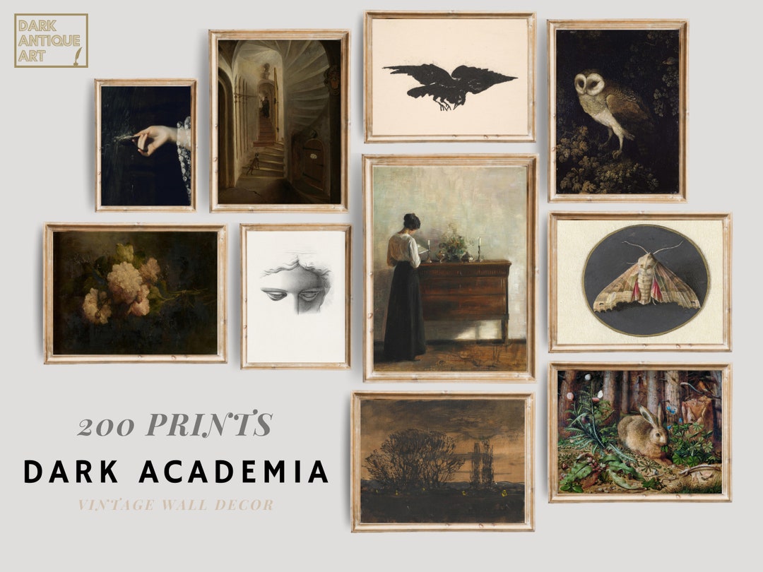 Dark Academia Wall Decor Mega Bundle of 200 Prints Cottagecore Prints ...