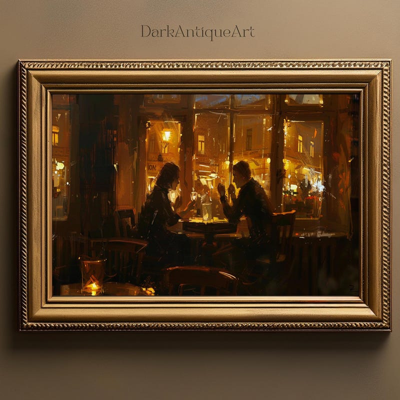 Cafe Painting - Etsy
