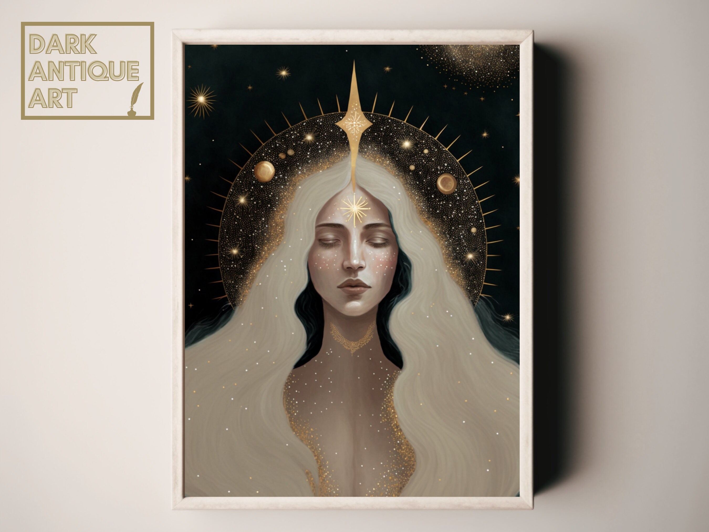 Celestial Goddesses Digital Print Witch Decor Celestial - Etsy