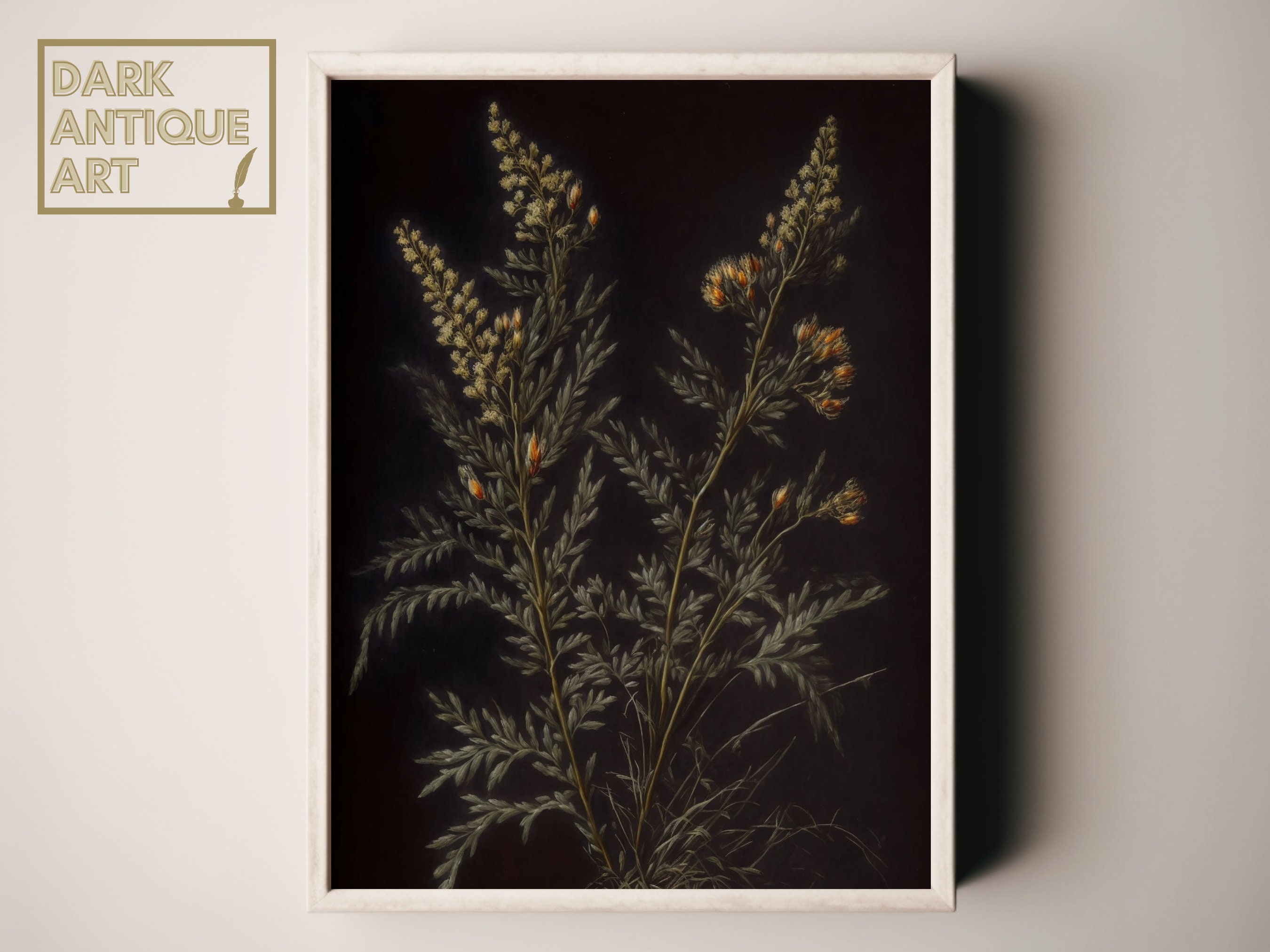 Dark Botanical Gallery Wall Art Moody Floral Print Set 3 - Etsy