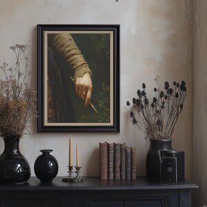 Elegant Dark Academia Printable, Vintage Painting Inspired Wall Art ...