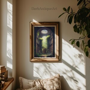 Old Overgrown Library Oil Painting Dark Academia Bibliophile Fantasy ...