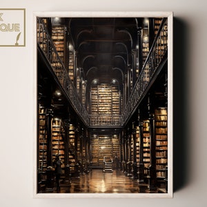 Dark Academia Wall Art Gothic Library Print Set of 6 Printable - Etsy