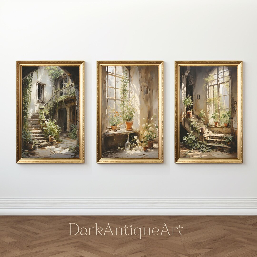 Overgrown Botanical Dark Cottagecore Prints Set of 3 Digital Download ...