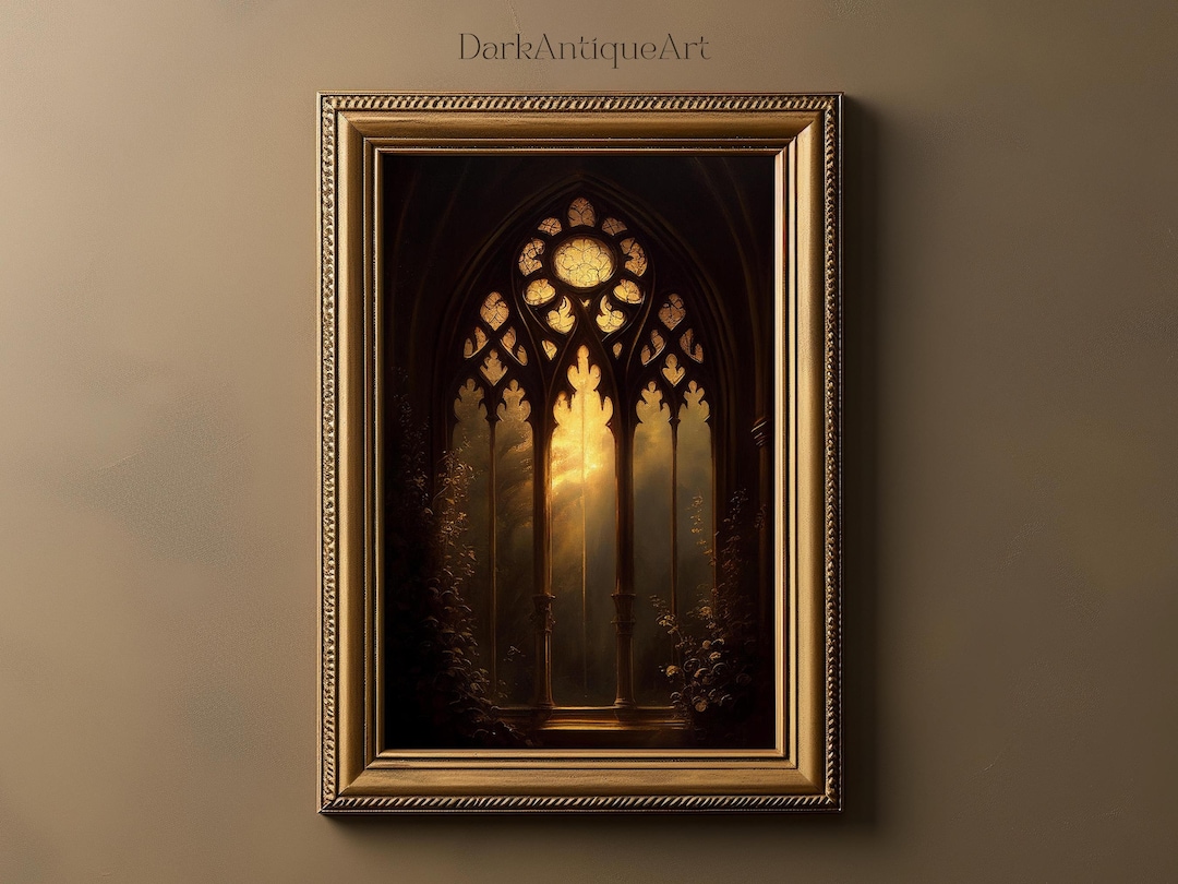 Gothic Window Painting | Victorian Gothic | Halloween Art | Creepy Goth ...