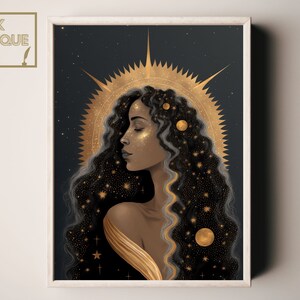 Celestial Goddesses Digital Print Witch Decor Celestial - Etsy