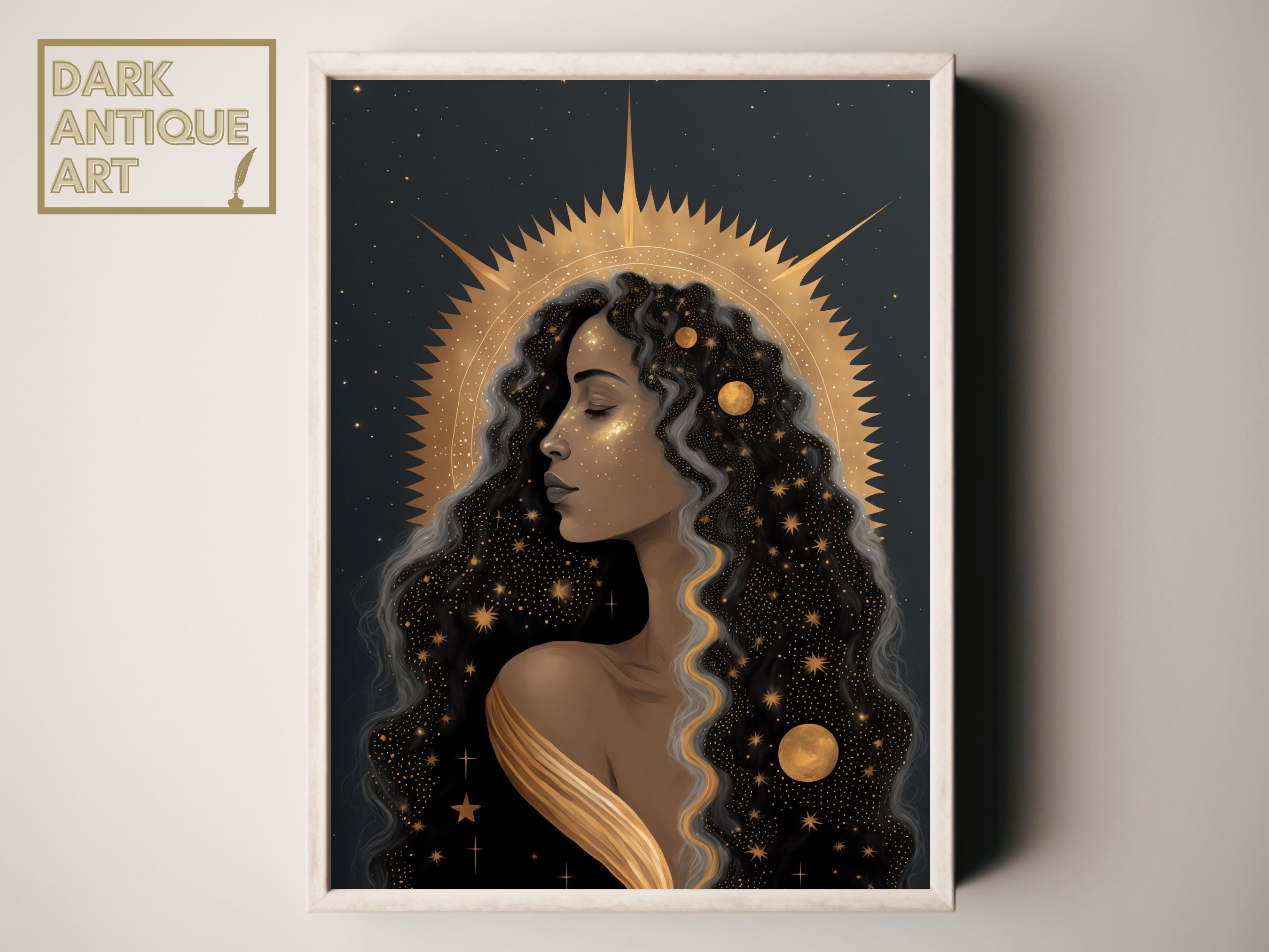 Celestial Goddesses Digital Print Witch Decor Celestial - Etsy