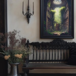 Old Overgrown Library Oil Painting | Dark Academia | Bibliophile ...