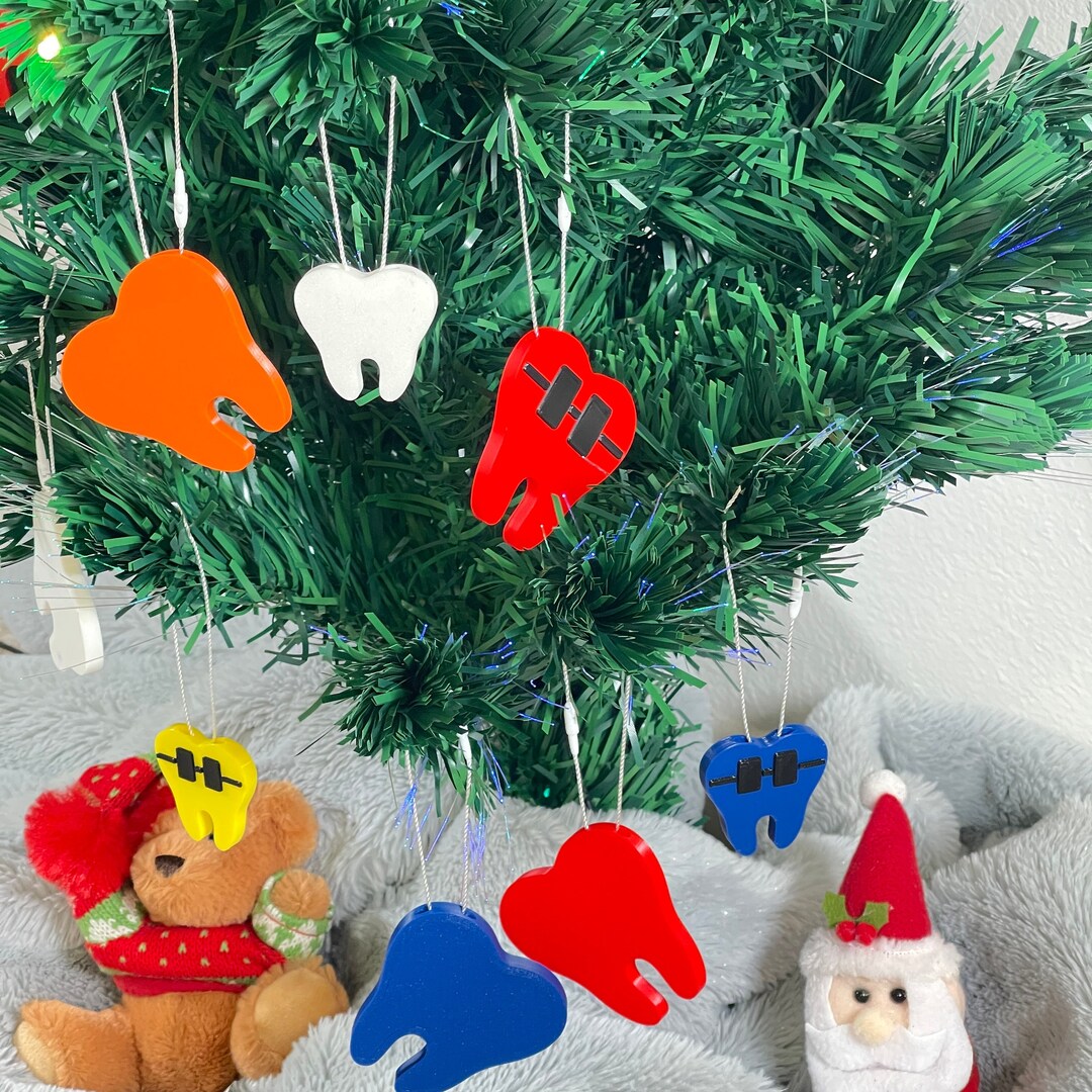 Dental Tooth Christmas Ornament, Unique Orthodontist Decor for Dentist ...