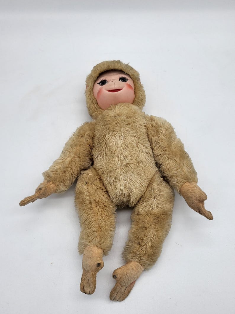 Vintage Mohair Shuco Monkey Articulated Plush - Etsy