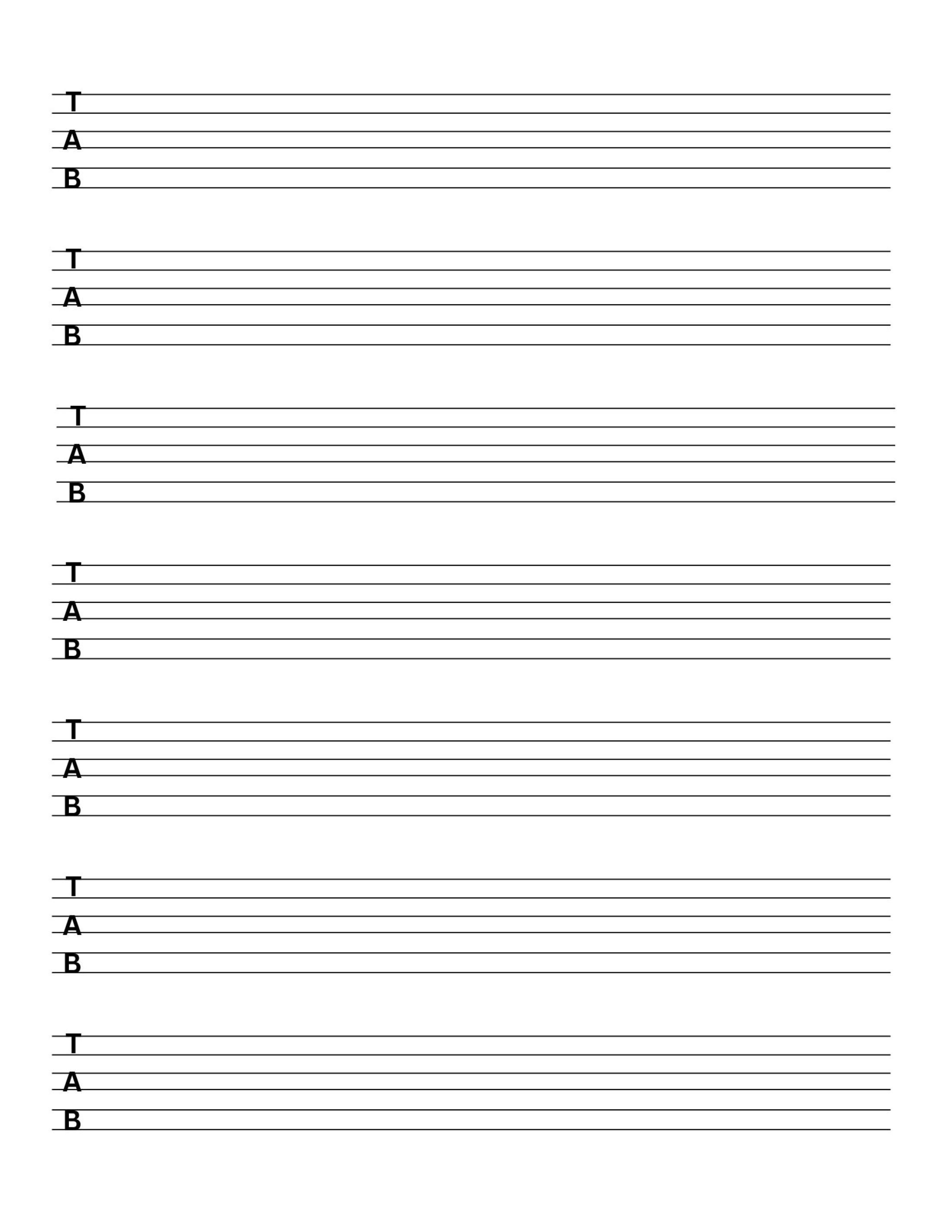 Guitar Tab Sheet Paper Printable Blank Tablature Paper For Etsy Guitar Tab Sheet Paper Printable Blank Tablature Paper For Etsy