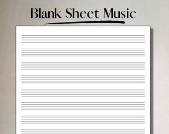 Blank Sheet Music: 10 Stave Manuscript Paper (printable PDF) - Etsy